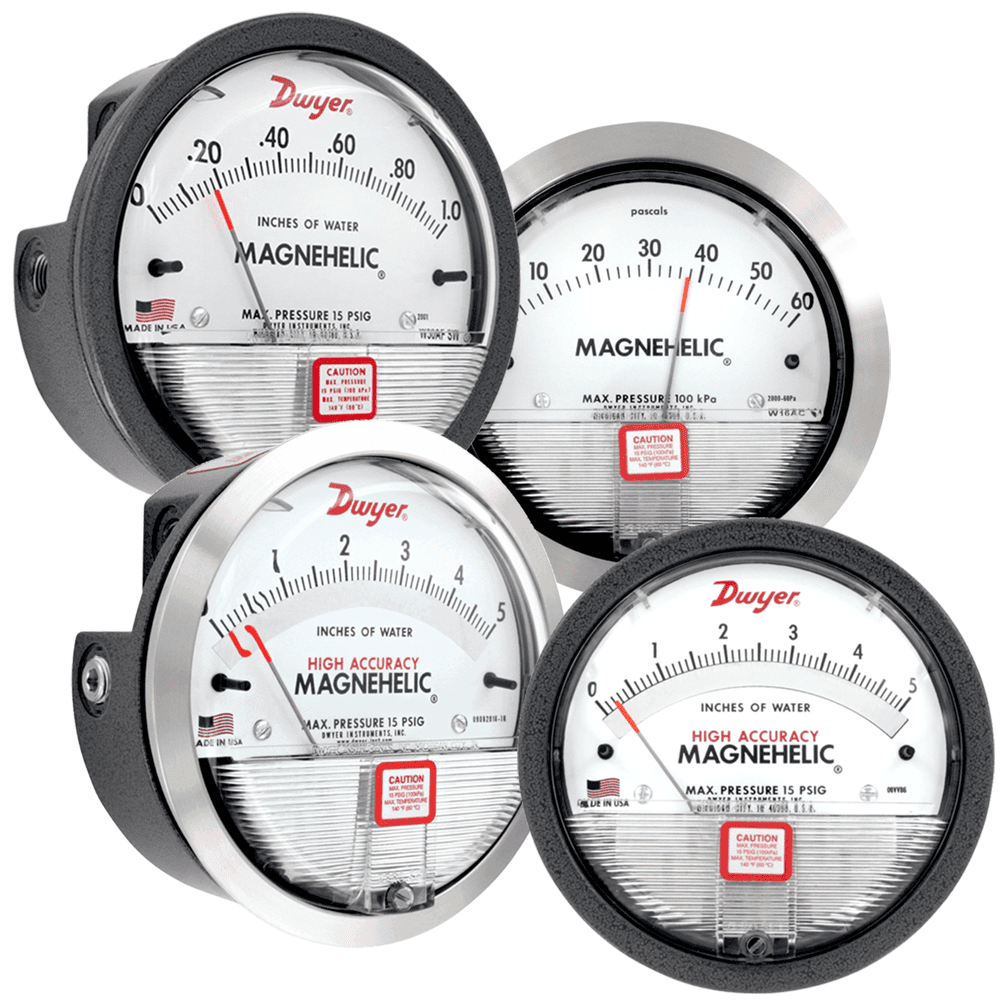 Dwyer Series 2000 Magnehelic Differential Pressure Gages - BriceBarclay